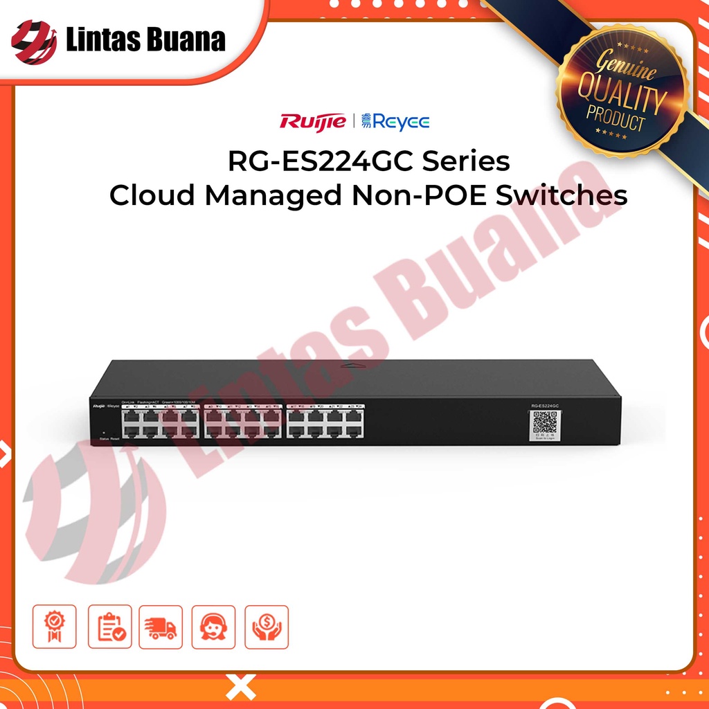 Jual RUIJIE 24-Port RG-ES224GC Gigabit Manage Switch RG-ES224GC-V2 ...