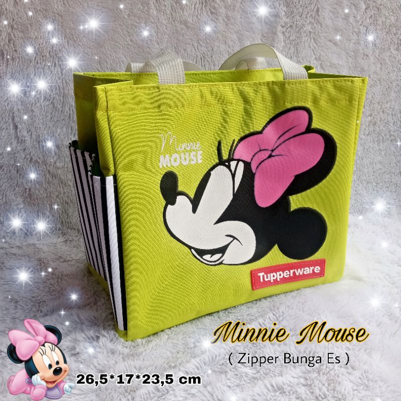 Jual Tas bekal Minnie Mouse ( Zipper bunga Es ) / Minnie Mouse Tas ...