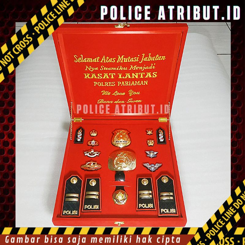 Jual Pangkat IPTU Set Lantas Polisi PDH PDU Box set Custom Promo ...