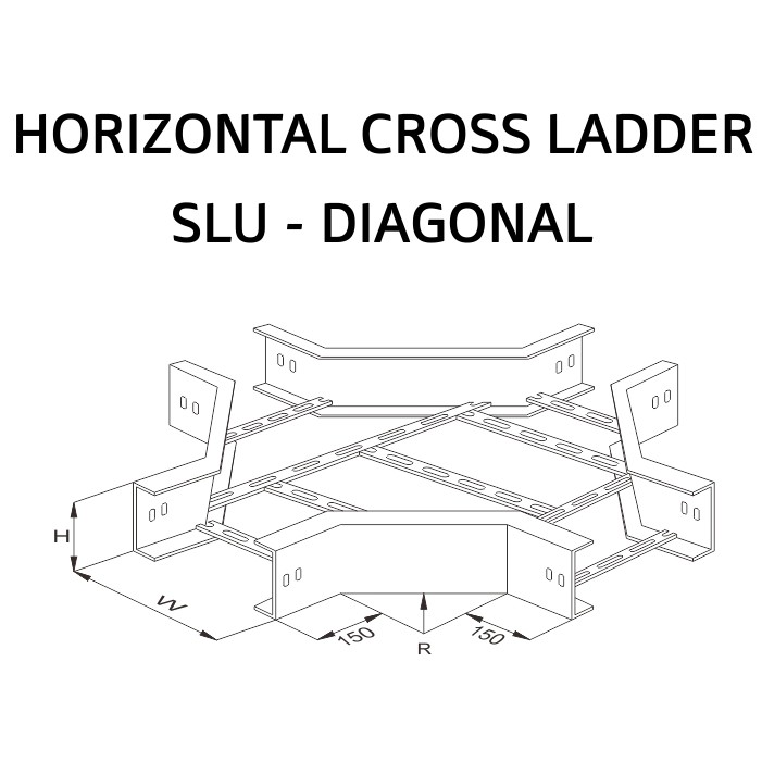 Jual Horizontal Cross Ladder SLU Diagonal W100 x H100 x R150, 300, 450 ...