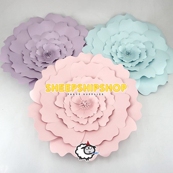 Jual BUNGA DEKOR 40 cm / Dekorasi Bunga Kertas Hiasan Dinding Wedding ...