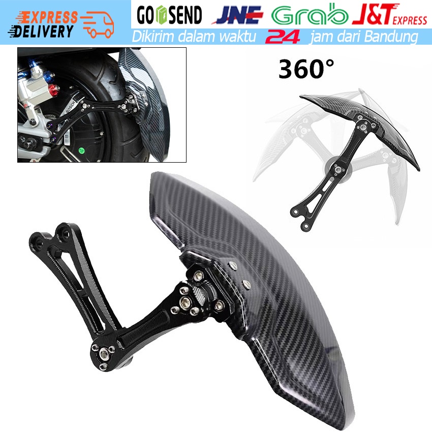 Jual CNC+Carbon Mud Guard Motor Spakbor Kolong Belakang Tambahan ...