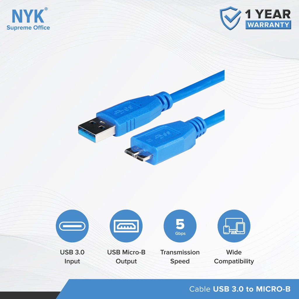 Jual NYK Kabel Usb to Micro USB Cable V3.0 | Shopee Indonesia