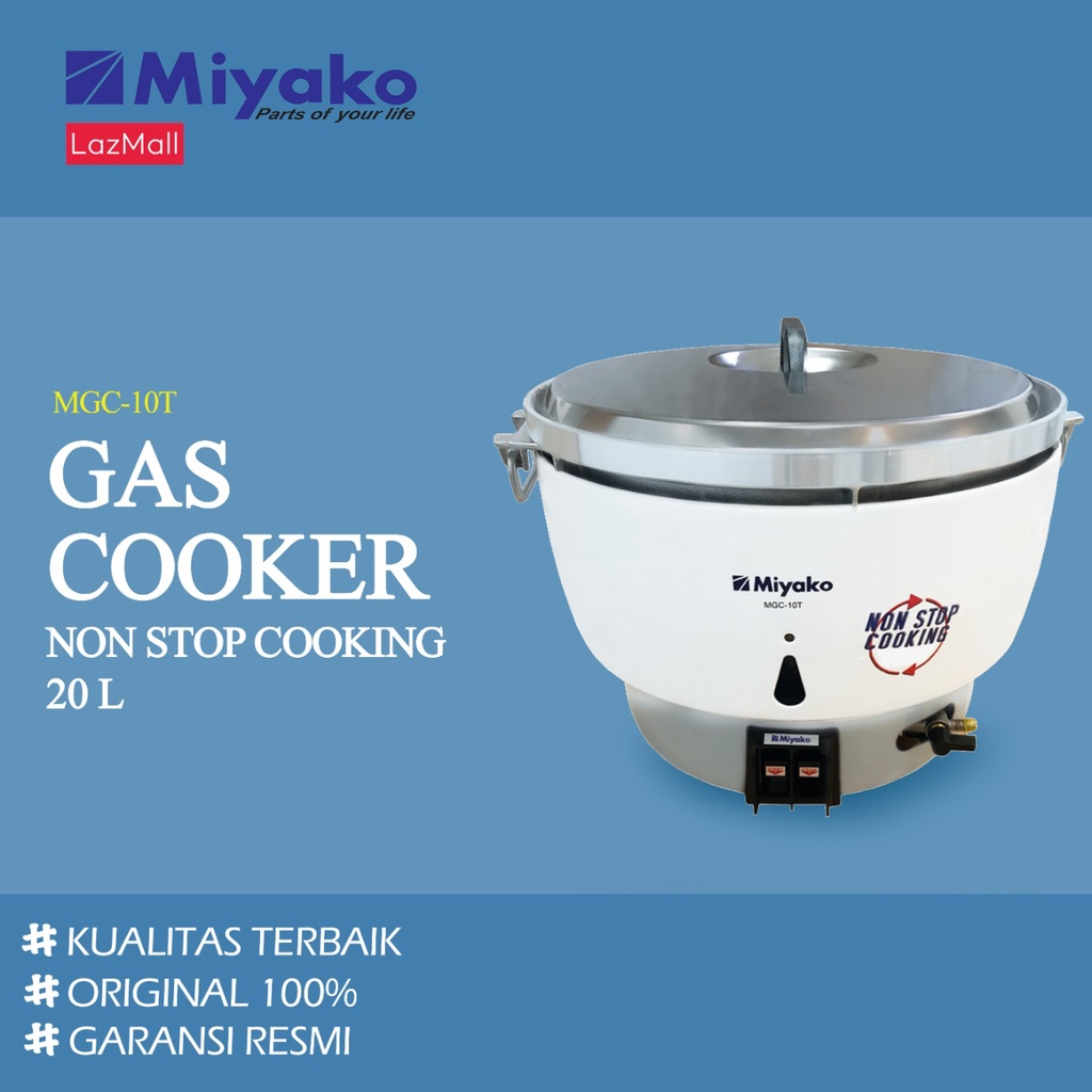 Jual MIYAKO Rice Cooker Gas 20 Liter MGC-10T Gas Cooker Miyako | Shopee ...