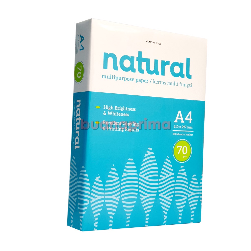 Jual Kertas HVS Natural A4 70 gsm per rim Putih Fotocopy Printer Paper | Shopee Indonesia