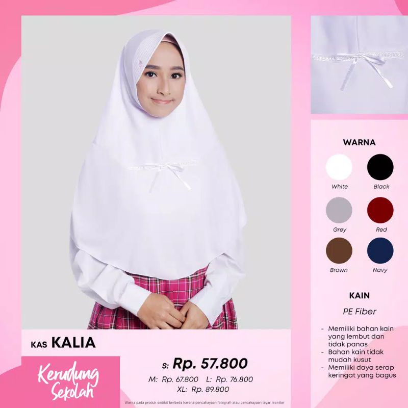 Jual Jilbab Rabbani KALIA Asli, Kerudung Rabani Anak Sekolah Serut depan ORI | Shopee Indonesia