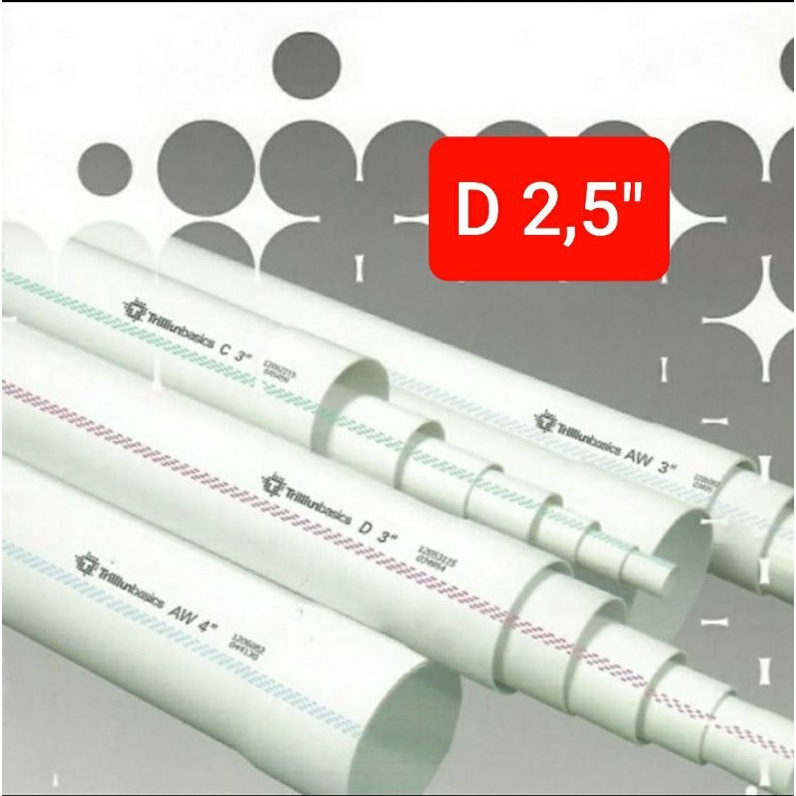 Jual 50 cm pipa pvc D 2,5 ". Pipa paralon. | Shopee Indonesia