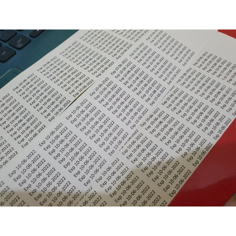 Jual Sticker Expired Date Custom No Cutting isi 100 pcs | Shopee Indonesia