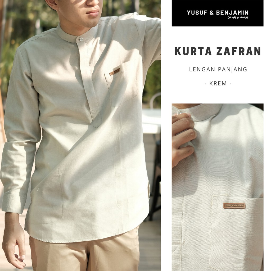 Jual Muftee Kurta Zafran Kantor Pria Lengan Panjang Formal Polos Warna ...