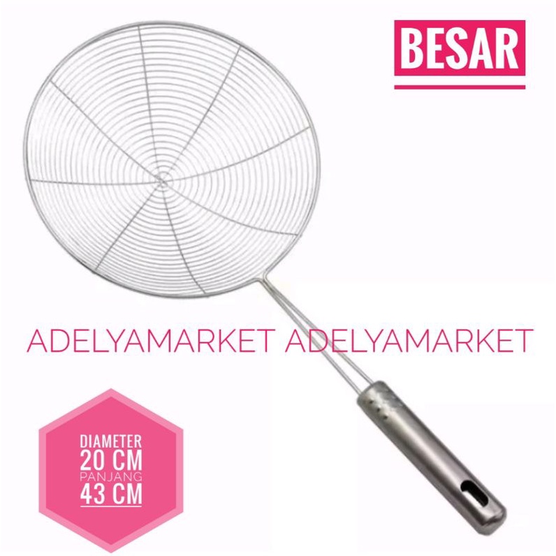 Jual Serok gorengan stainless / serok parabola | Shopee Indonesia