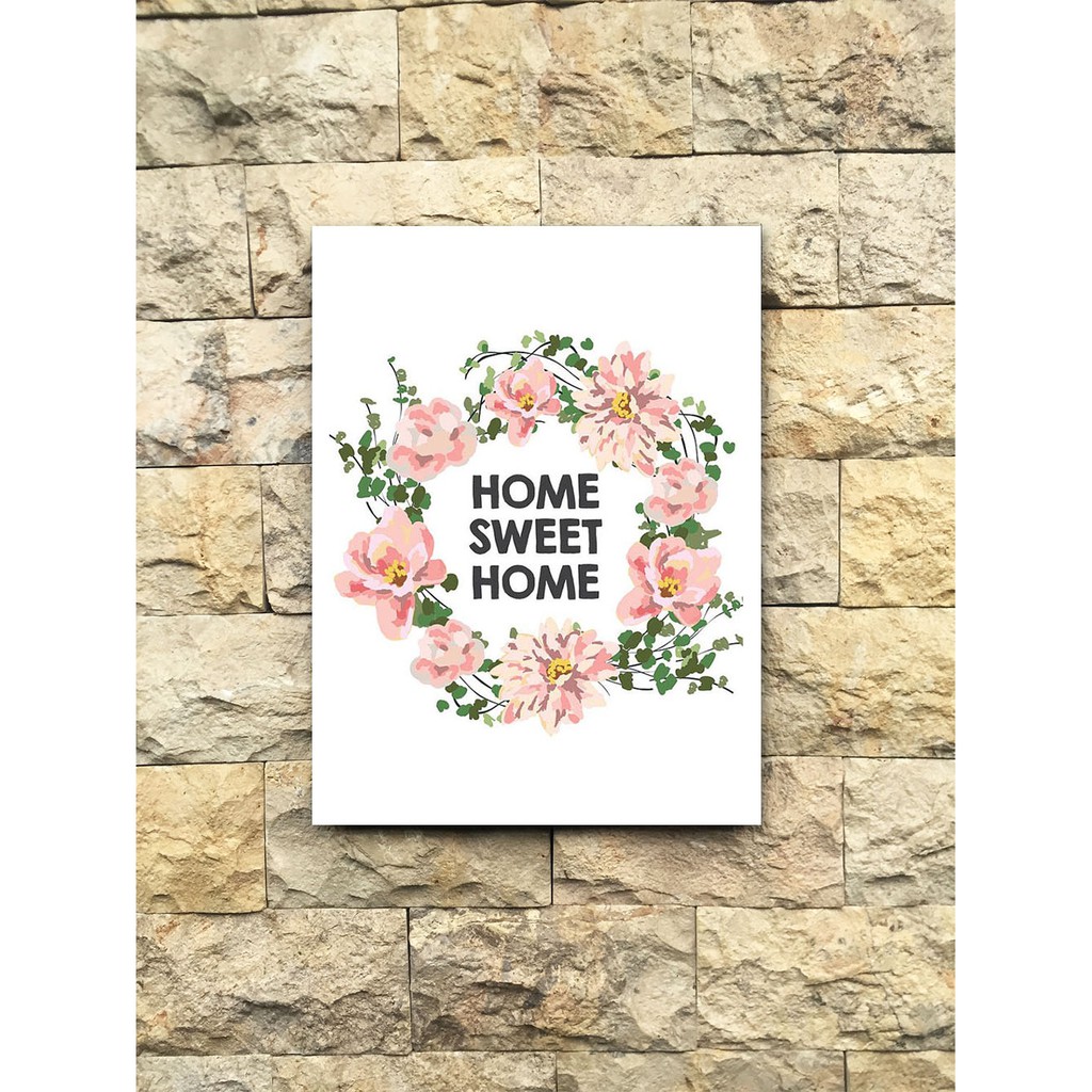 Jual Poster Home Sweet Dekorasi Dinding Rumah Pajangan Kayu Hiasan ...