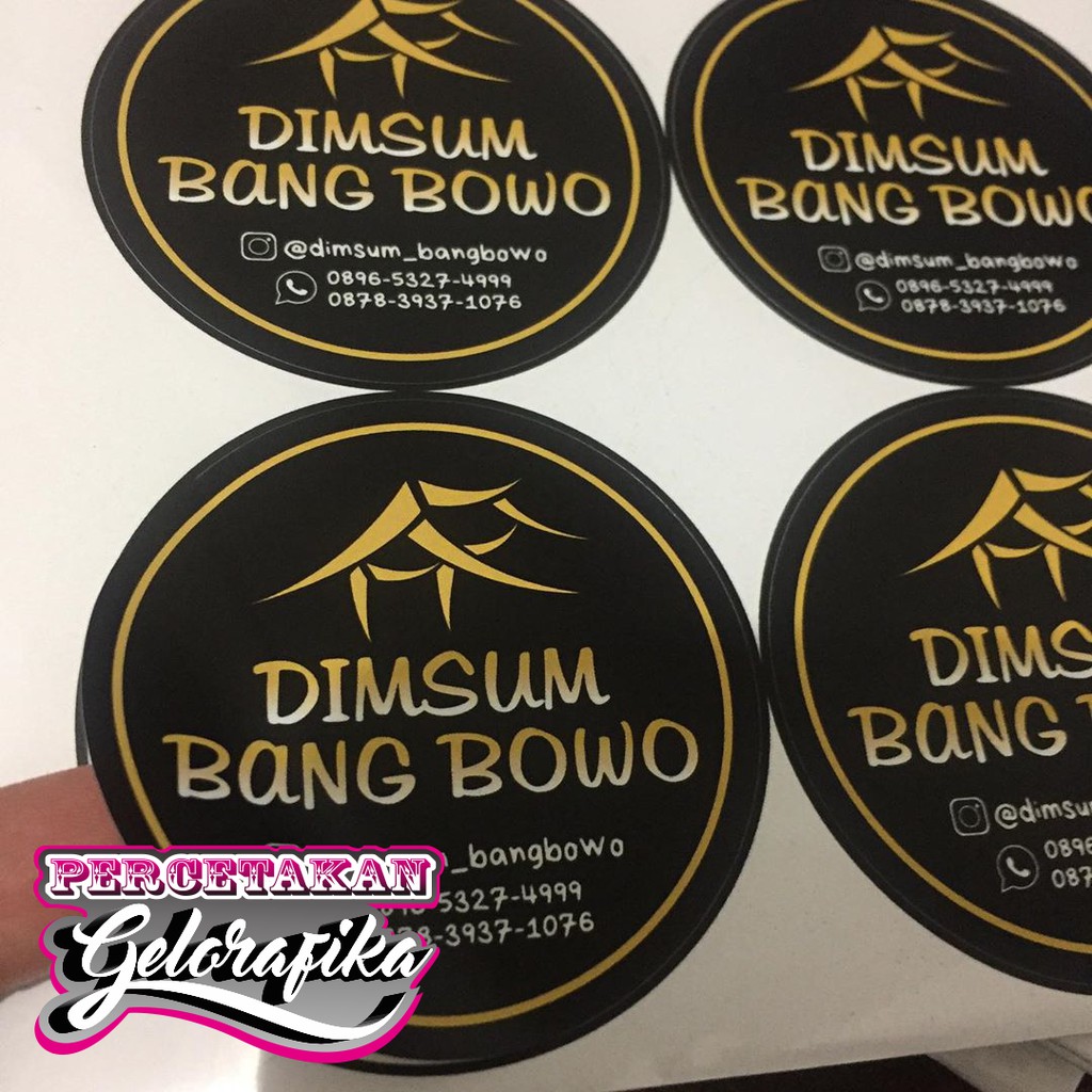Jual STIKER LABEL MAKAN4N DIMSUM TAHAN MINYAK DAN AIR (water proof ...