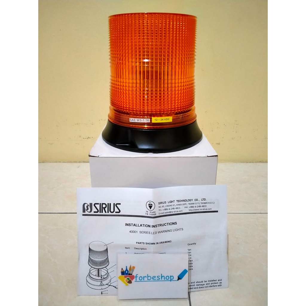 Jual Lampu Rotary LED 12-24V DC / Strobe Beacon Warning Light Sirius ...