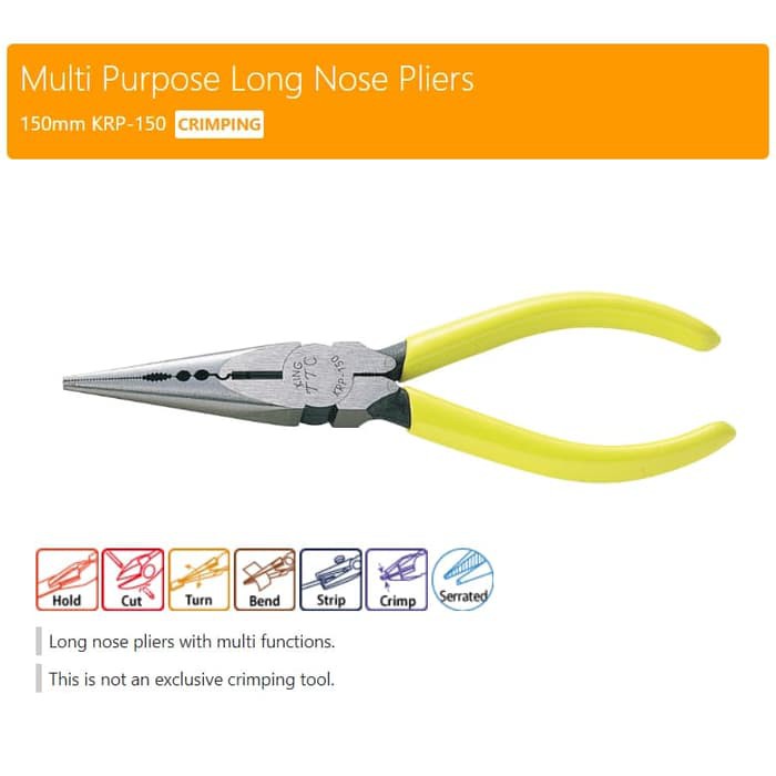 Jual Tang Lancip Multifungsi 6 Inch - King TTC - KRP-150S - Made In Japan | Shopee Indonesia