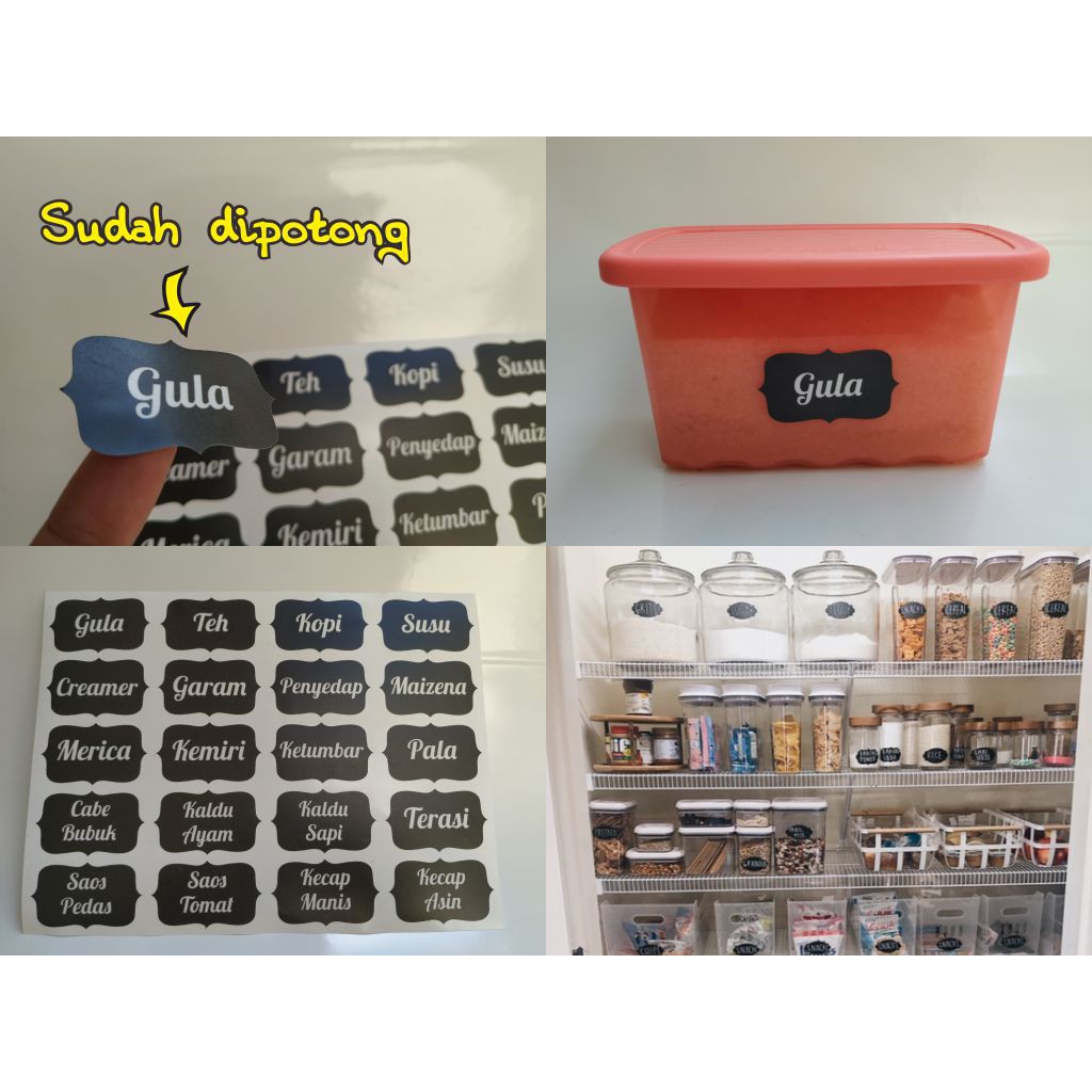 Jual Stiker Label Dapur, Sticker Nama atau Sticker Label Barang ...