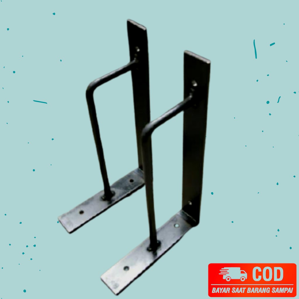 Jual Siku Besi Bracket Rak Gantung Floating Shelf Rack / Braket ...