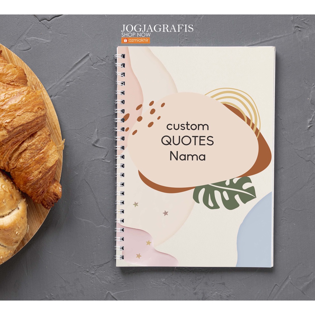 Jual Notebook Spiral QUOTES custom Desain / Buku Tulis / Notebook A5 ...
