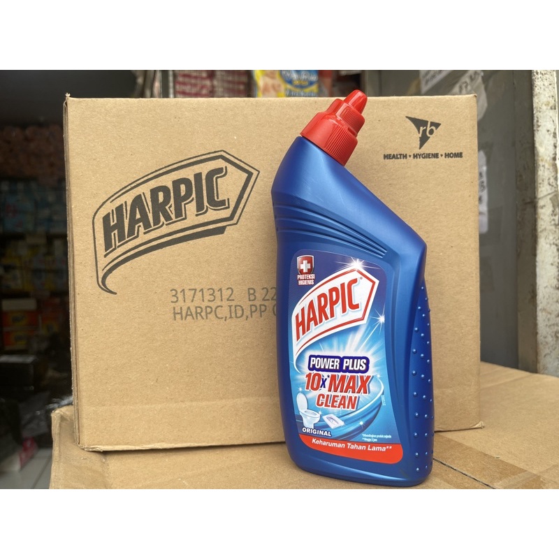 Jual [ 1 KARTON ] Harpic Power Plus 450ml original 10x max clean 450 ml | Shopee Indonesia