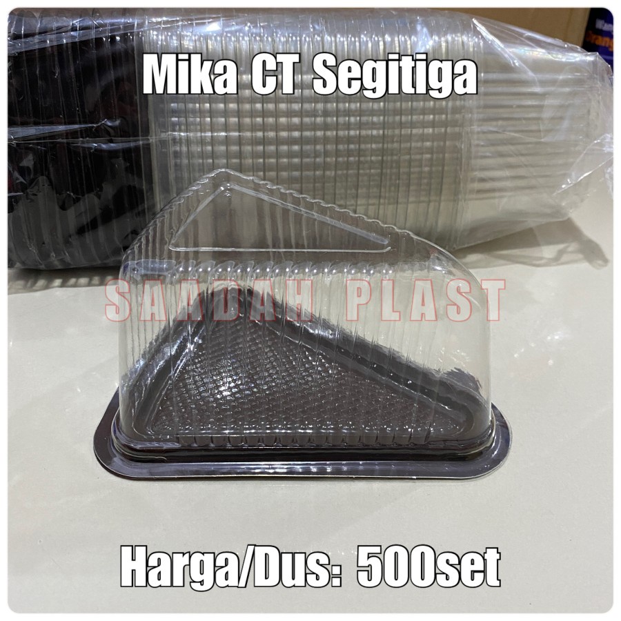 Jual (1 Dus) Mika Cake Segitiga Tray Kue Potong CT Segitiga Kecil - Isi ...