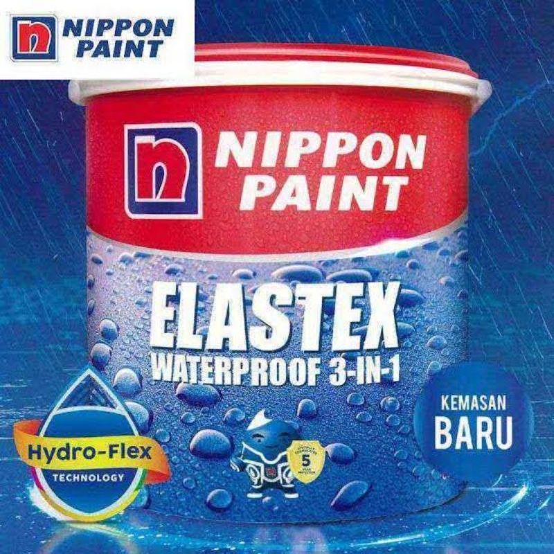 Jual Cat Tembok Waterproofing Nippon Paint Elastex 3 in 1 True blue 1534D Galon isi 4 kg ...