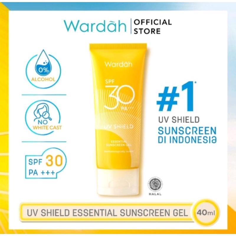 Jual Wardah UV Shield Essentials Sunscreen Gel SPF 30 ( 40 ML) | Shopee Indonesia