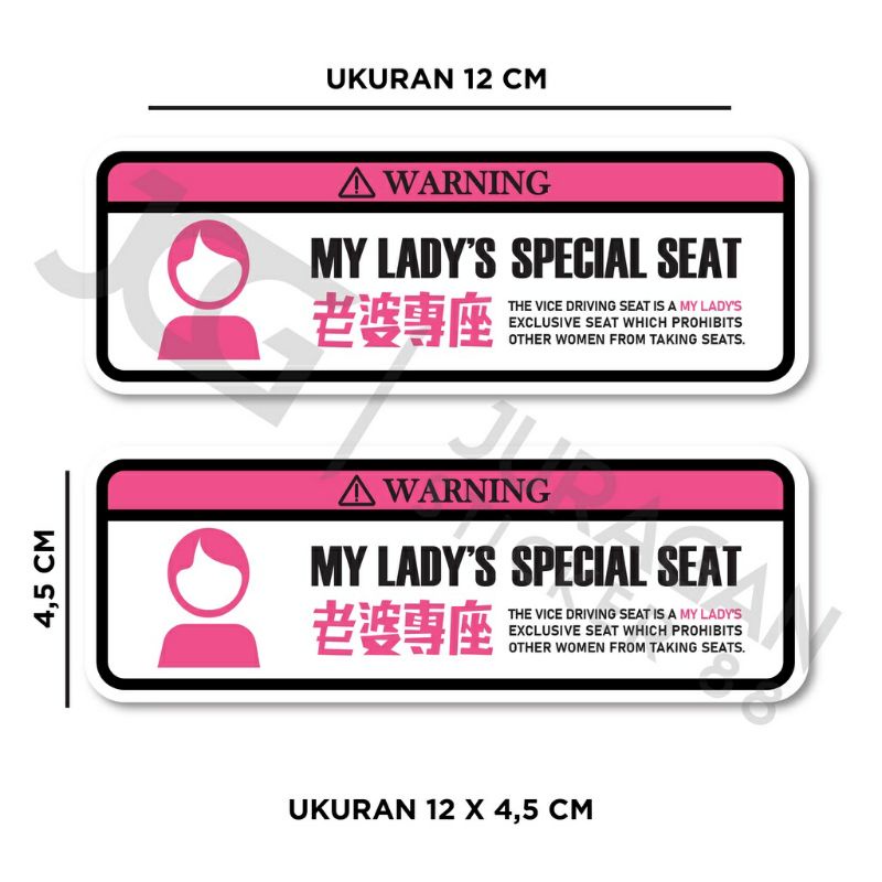 Jual sticker printing special seat buat pria dan wanita bisa costum ...