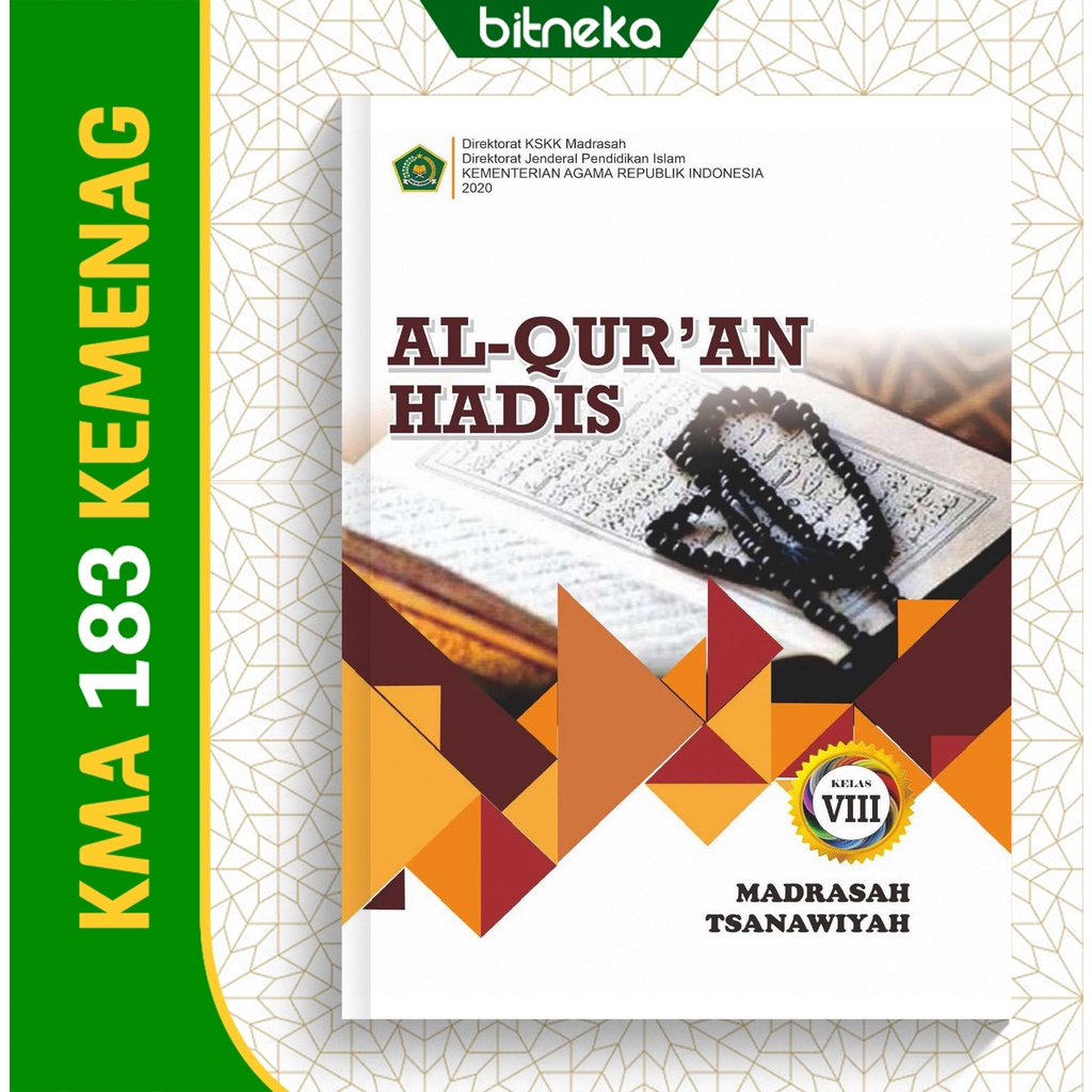 Jual Buku Siswa Al Quran Hadis Kelas 8 MTs KEMENAG KMA 183 | Shopee Indonesia