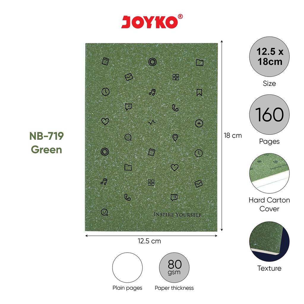 Jual Buku Tulis Catatan Polos Plain Notebook Joyko NB-719 | Shopee ...