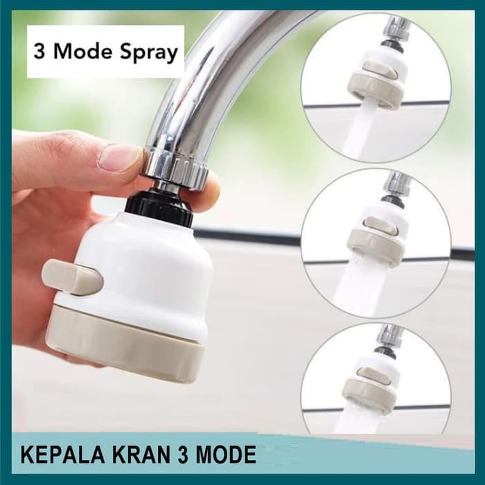 Jual Sambungan Kran Air Keran Putar 360 Derajat 3 Model Semburan Air ...