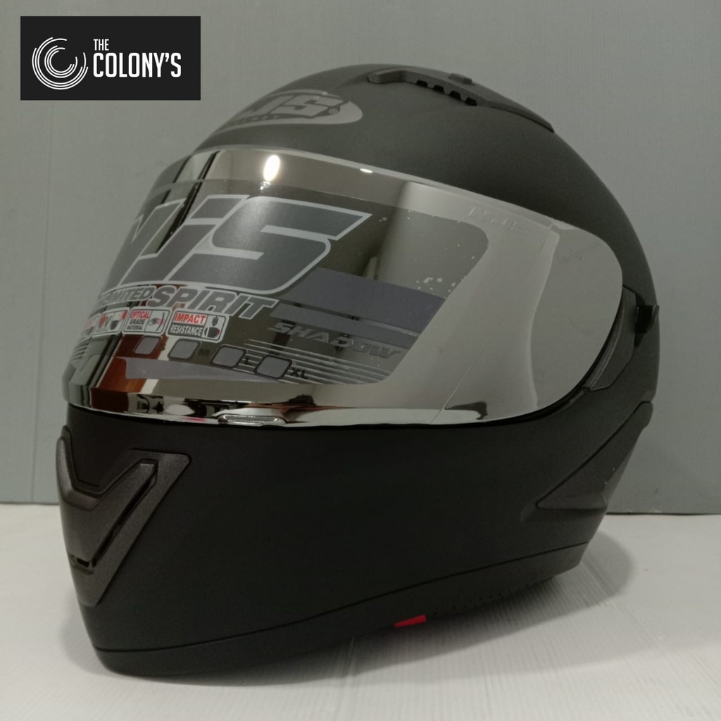 Jual HELM NJS FULLFACE FULL FACE SOLID POLOS BLACK DOFF MATT DOP MATTE ...
