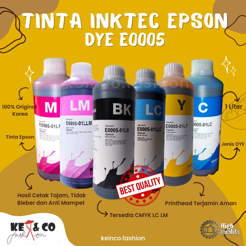 Jual TINTA INKTEC EPSON DYE E0005 TINTA CETAK STUDIO FOTO DIGITAL PRINTING | Shopee Indonesia