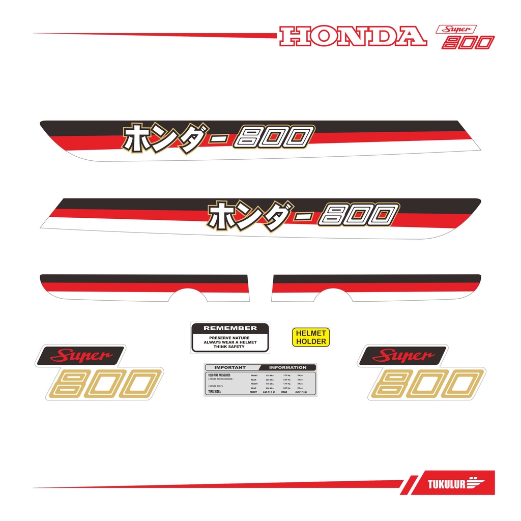 Jual STIKER STRIPPING HONDA C800 VARIASI C700 FONT JAPAN | Shopee Indonesia