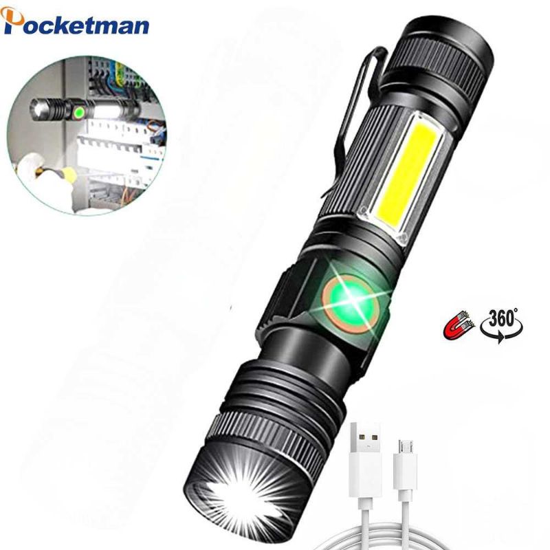 Jual Pocketman Senter LED Rechargeable XML T6 + COB 1200 Lumens - P2 ...