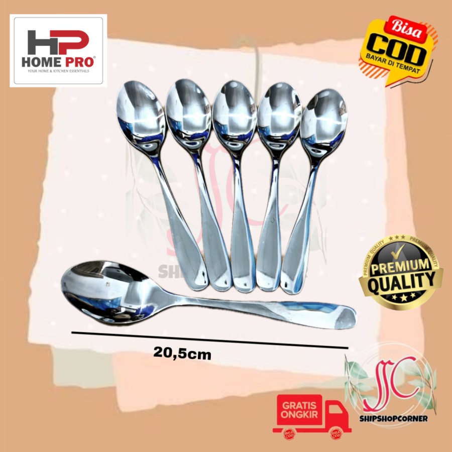 Jual sendok makan stainless steel premium hotel grade Glanz - sendok ...