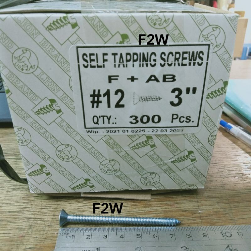 Jual FH (+) 12X3" SEKRUP TAPPING FAB 12X3" MOON LION SKRUP FH (+) KEPALA RATA 7,5CM | Shopee ...
