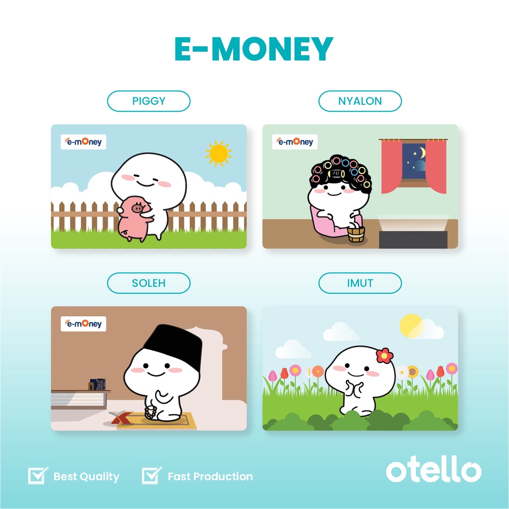 Jual Otello Kartu E-Money Mandiri Pentol Quby Lucu Kualitas HD UV ...