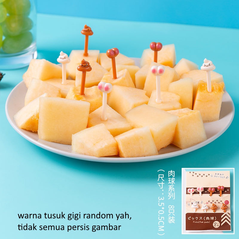 Jual [LOGU] [PART 1] Tusuk gigi semut, mata, party picks, hiasan bekal ...