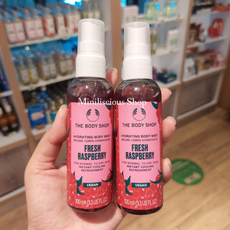 Jual THE BODY SHOP COOL DAISY / FRESH RASPBERRY HYDRATING BODY MIST 100 ...