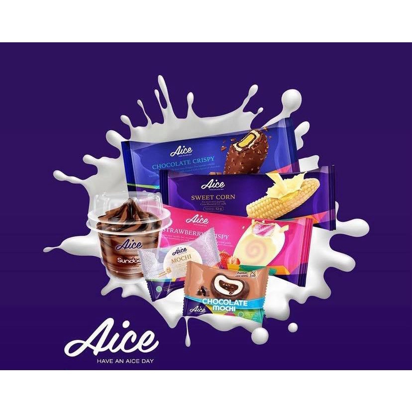 Jual Es Krim Aice Aneka Pilihan Rasa / Ice Cream 3 Colors / Jagung ...