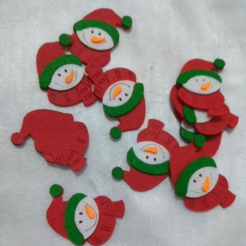 Jual snowman tempelan aplikasi natal bahan craft kerajinan | Shopee ...
