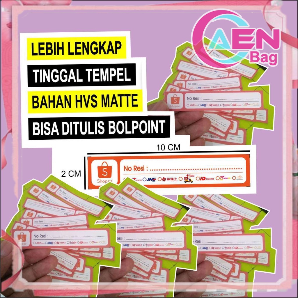 Jual stiker delivery kertas label resi resi pengiriman lengkap Label ...