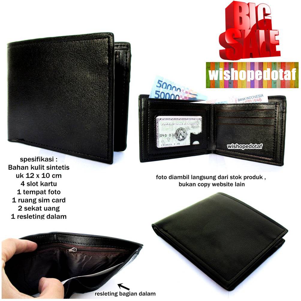 Jual dompet pria / dompet lipat / dompet pendek kulit soft classic ...