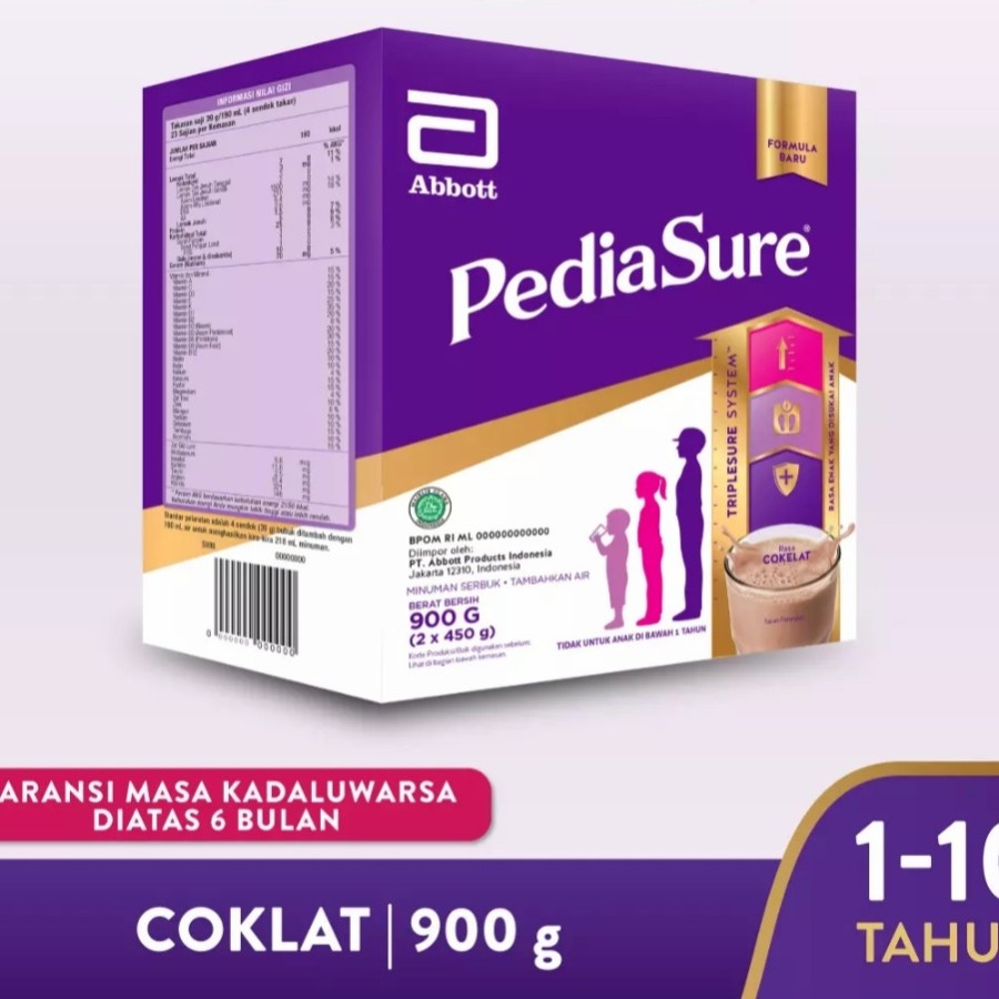 Jual Pediasure Coklat / Chocolate 900 g / 900 gram susu formula pertumbuhan anak usia 1- 10 ...