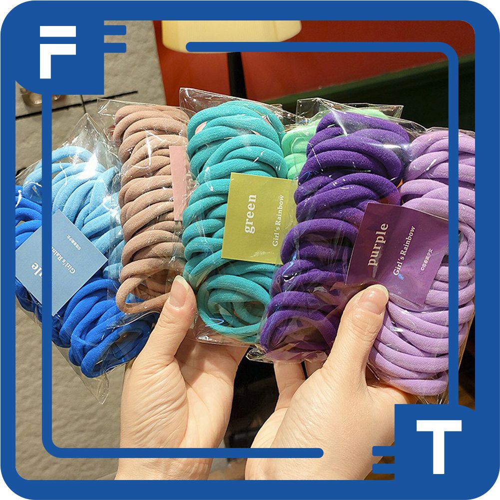 Jual FT Ikat Rambut Korea Towel Ring Set ( isi 50pcs) R612 R613 ...