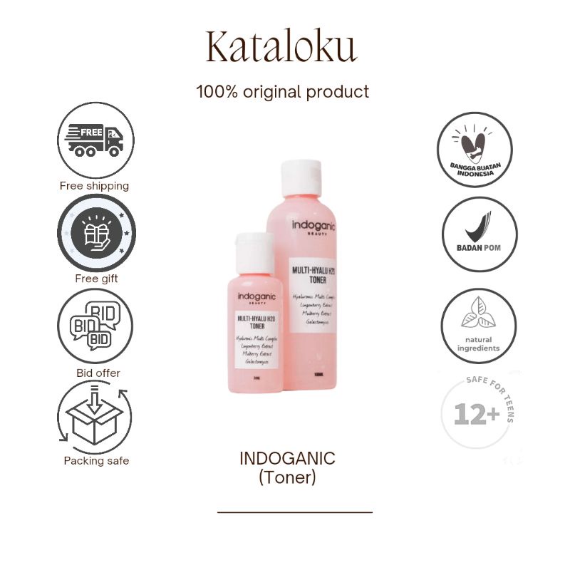 Jual INDOGANIC Multi Hyalu H20 Toner Original BPOM | Shopee Indonesia