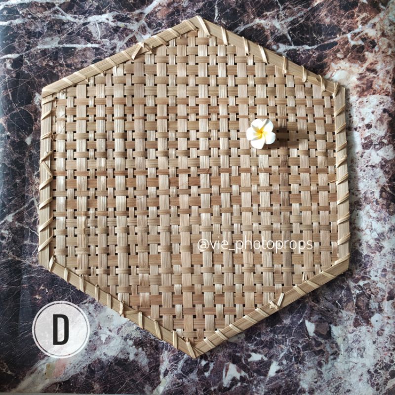 Jual Placemate Bambu / Alas Piring /Alas Anyaman Props Foto / Properti ...