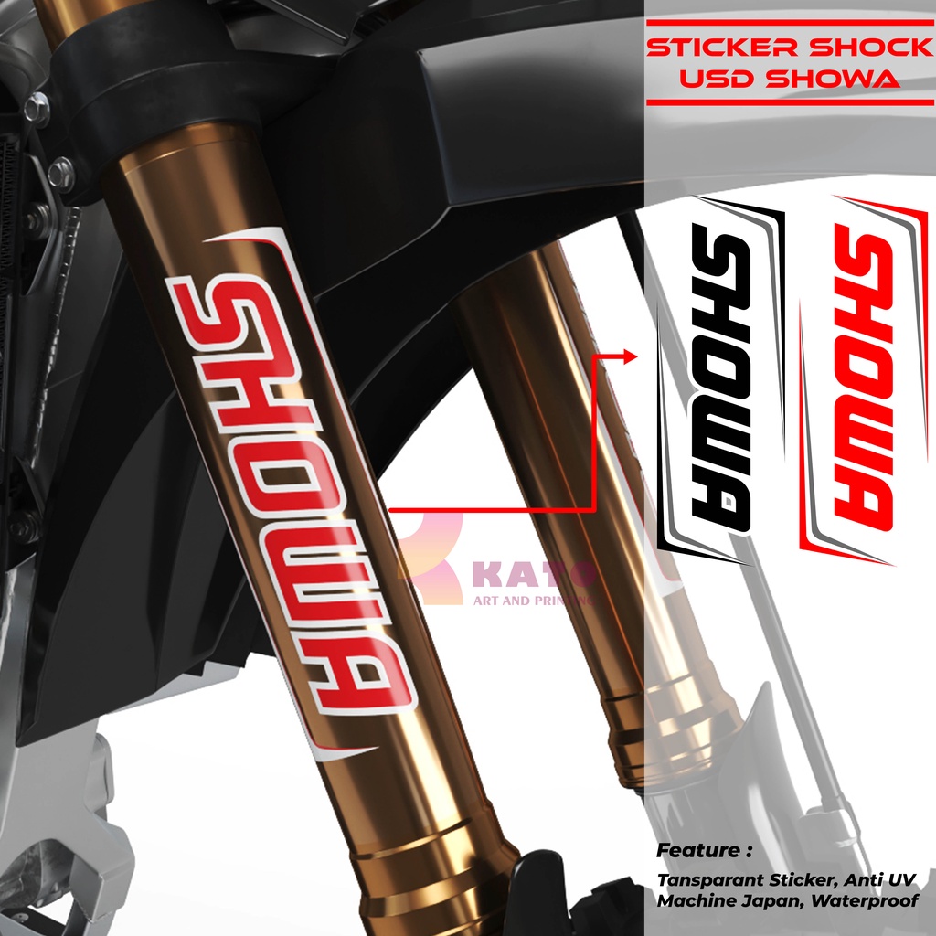 Jual Stiker Showa Transparan Sticker Shock breaker Showa Trail 1 pasang ...