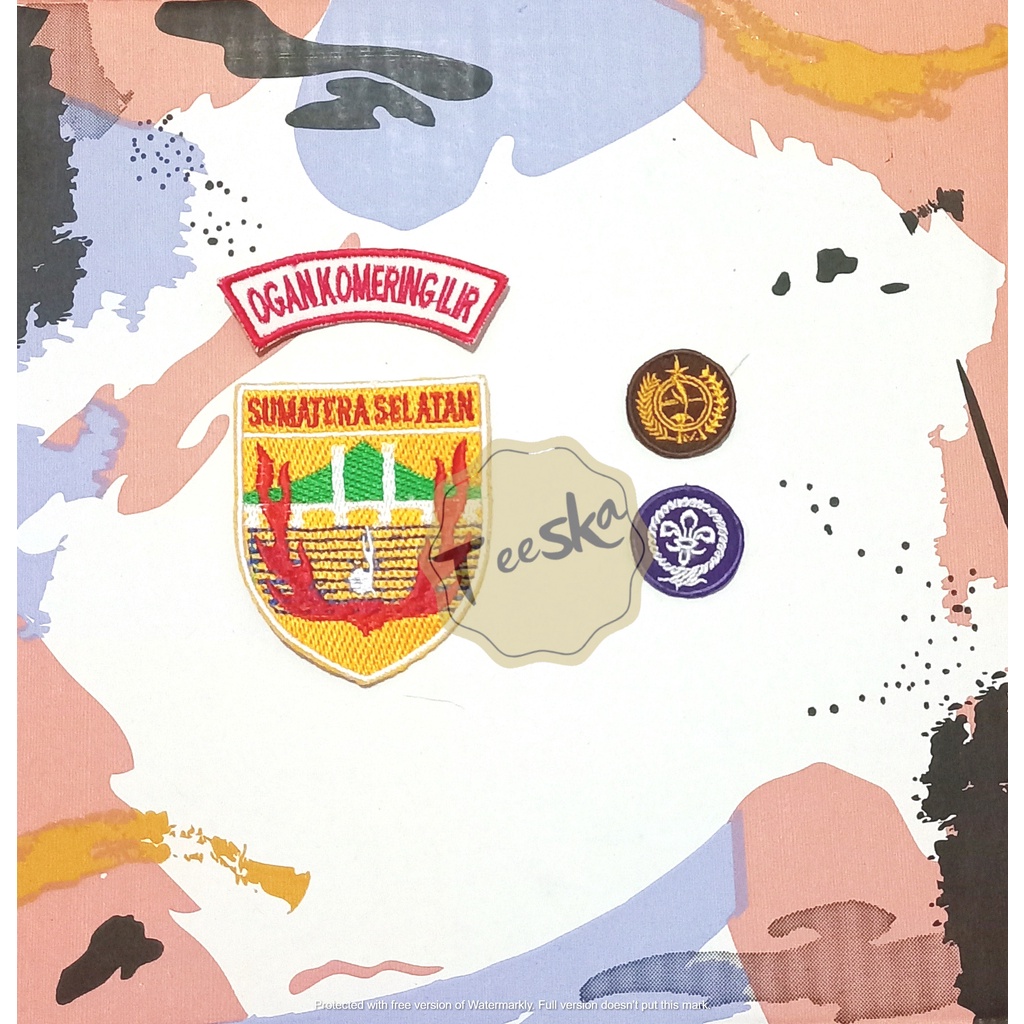 Jual Set Atribut Seragam Pramuka Logo Tunas Kelapa dan Wosm, Logo ...