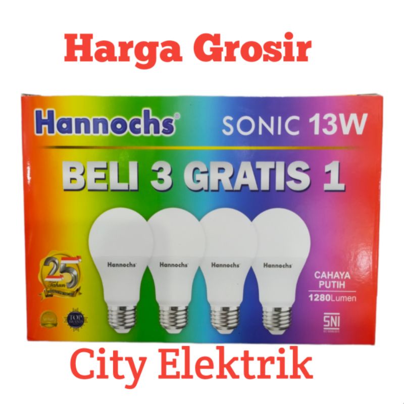 Jual Hannochs Lampu LED Sonic BELI 3 GRATIS 1 ( 4pc ) 6 Watt, 10 Watt , 13 Watt, Bergaransi 1 ...