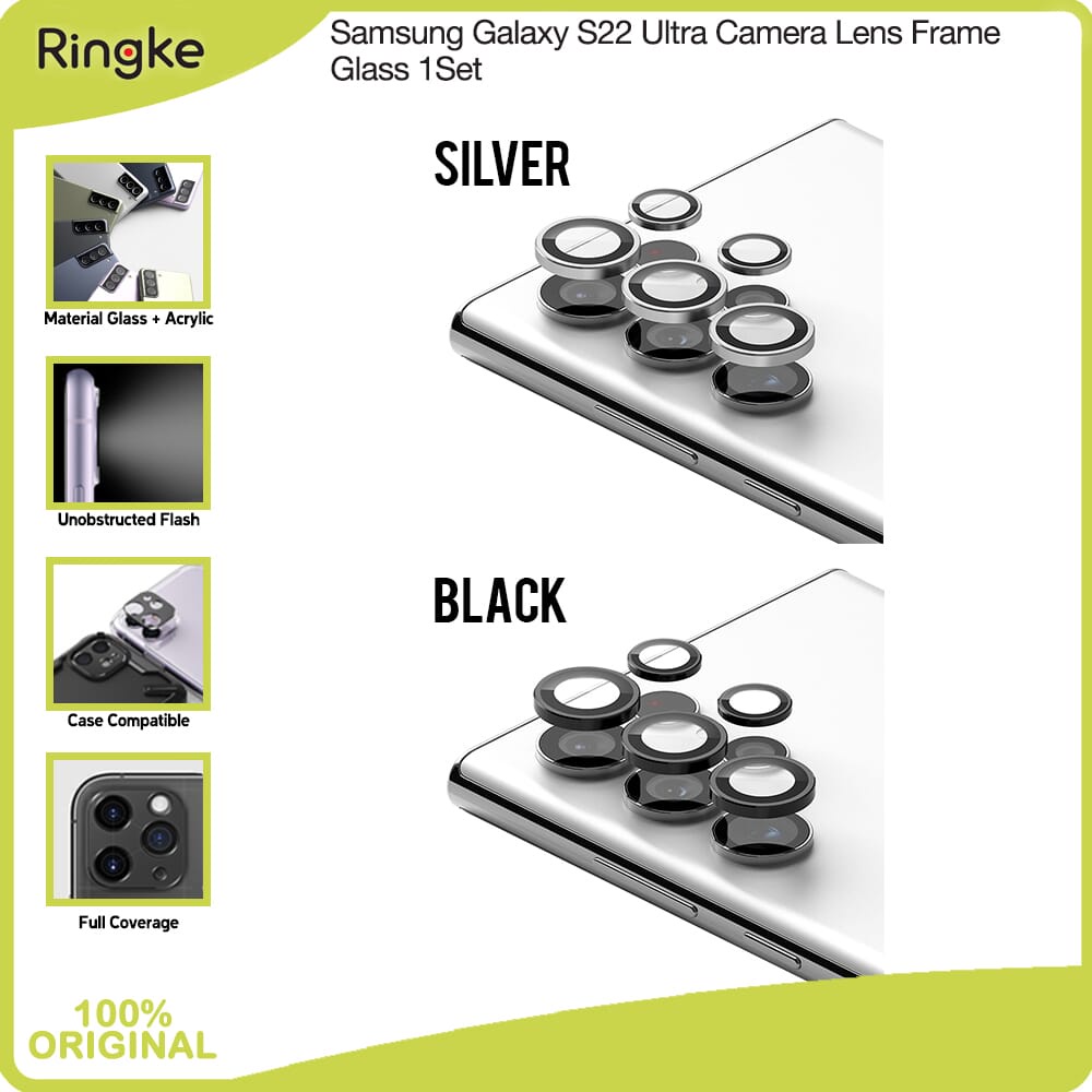 Jual Ringke S22 Ultra Camera Lens Frame Glass Full Cover Protection